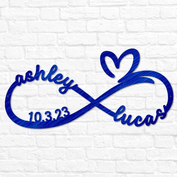 Metal Infinity Monogram | Valentine's Day Gift | Couples Wedding Gift ...