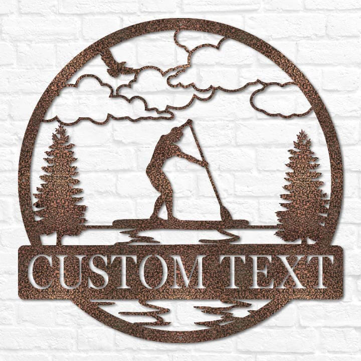 Outdoor Paddle Board Name Sign | Cottage Lake House Cabin Gift Decor ...