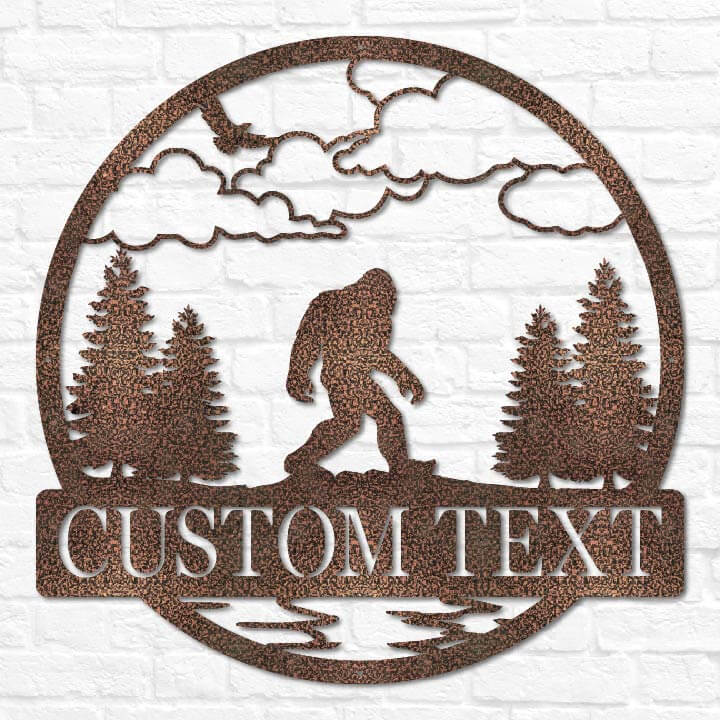 Sasquatch Outdoor Name Sign | Mountain Wall Art | Cabin Decor ...