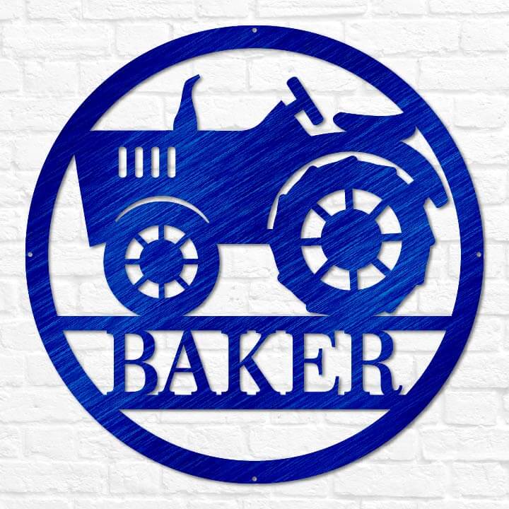Pesonalized Tractor Circle Name Sign | Farmhouse Barn Farmer Gift ...
