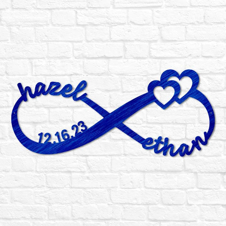 Metal Infinity Monogram | Valentine's Day Gift | Couples Wedding Gift ...