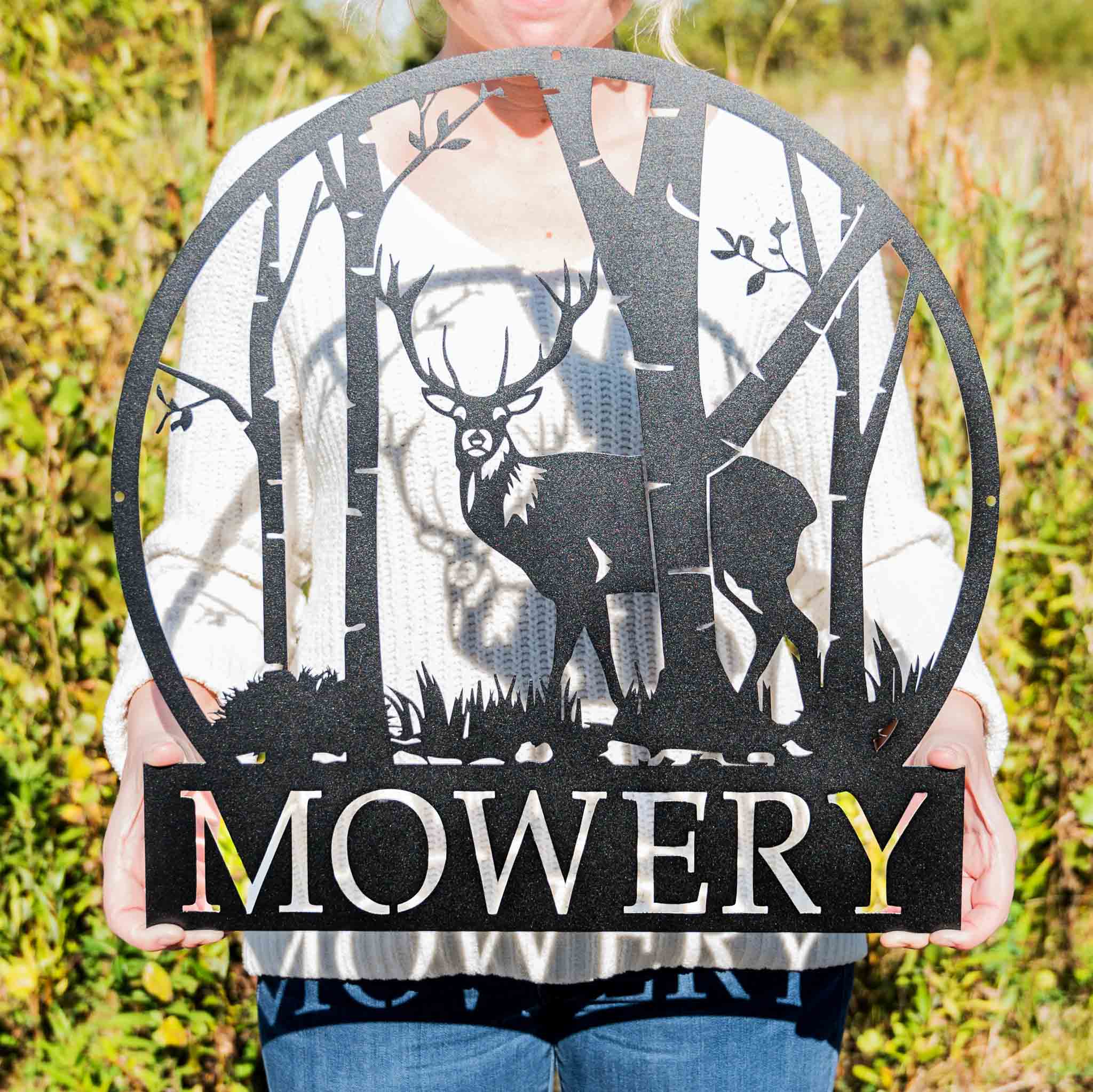 Deer Circle Monogram– Lakeshore Metal Decor